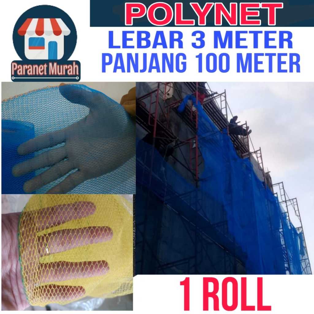Jual POLYNET 1 ( ROLL ) panjang 100 meter x lebar 3 meter / Jaring ...