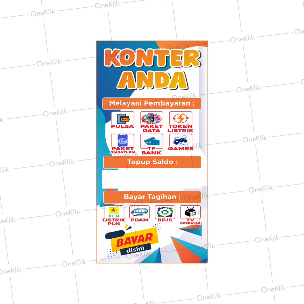 Jual Spanduk Banner Konter / Banner Konter / Aksesoris Konter / Banner Murah / Banner Ukuran 50 ...
