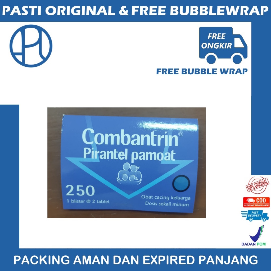 Jual COMBANTRIN PIRANTEL PAMOAT 250 MG PER STRIP ISI 2 TABLET | Shopee ...