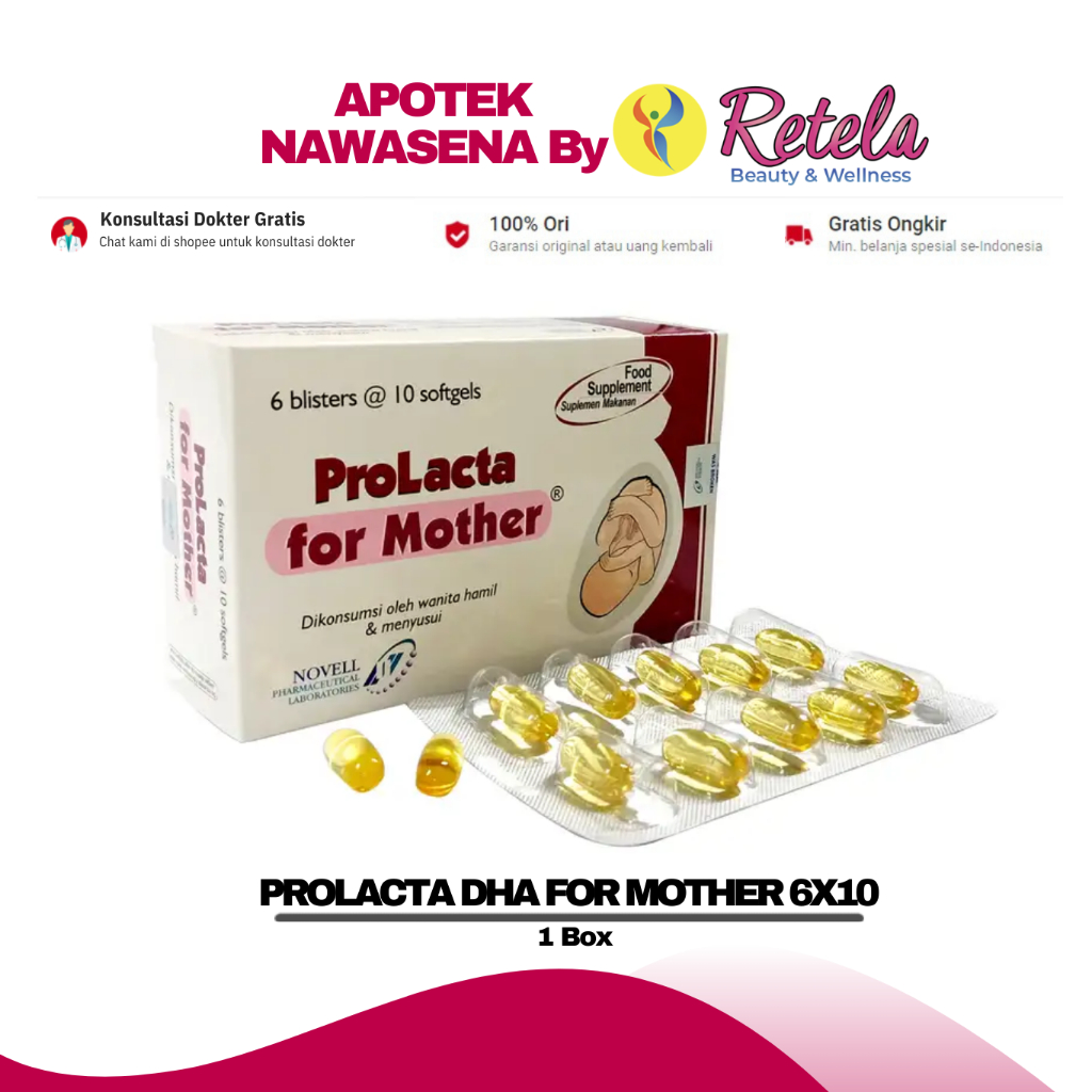 Jual PROLACTA DHA FOR MOTHER 6 BLISTER @10 SOFTGELS | Shopee Indonesia