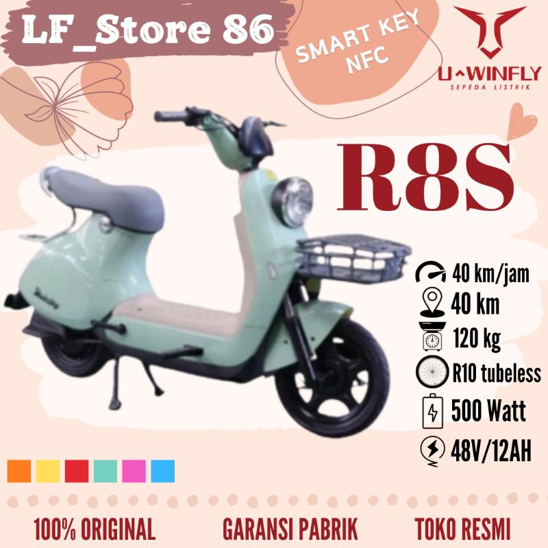 Jual SEPEDA LISTRIK U-WINFLY R8S NFC terbaru , sepeda listrik Red Fish ...