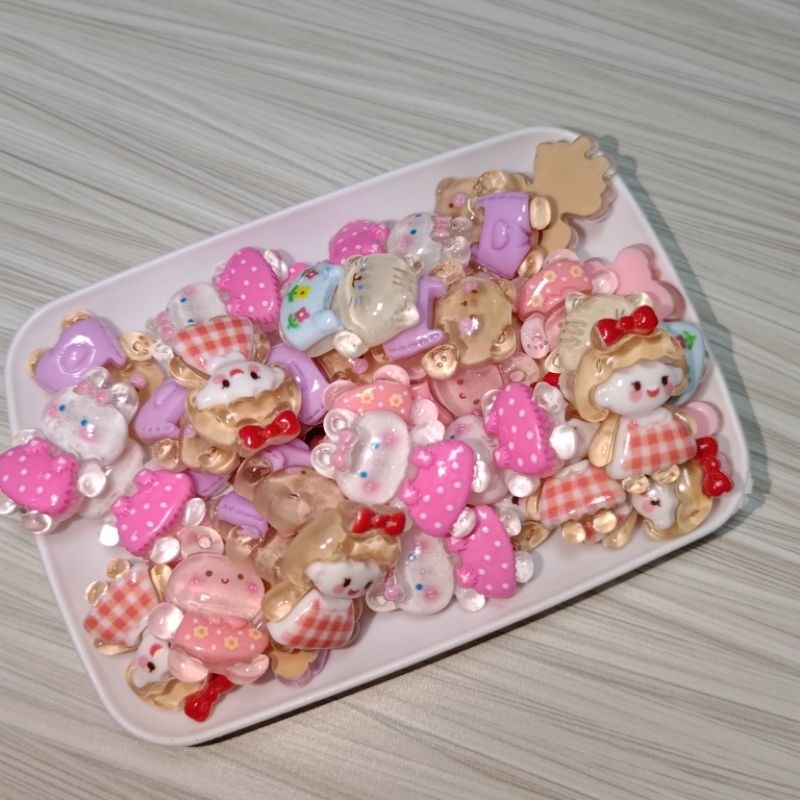 Jual 10pc clay resin lucu imut bahan DIY craft | Shopee Indonesia