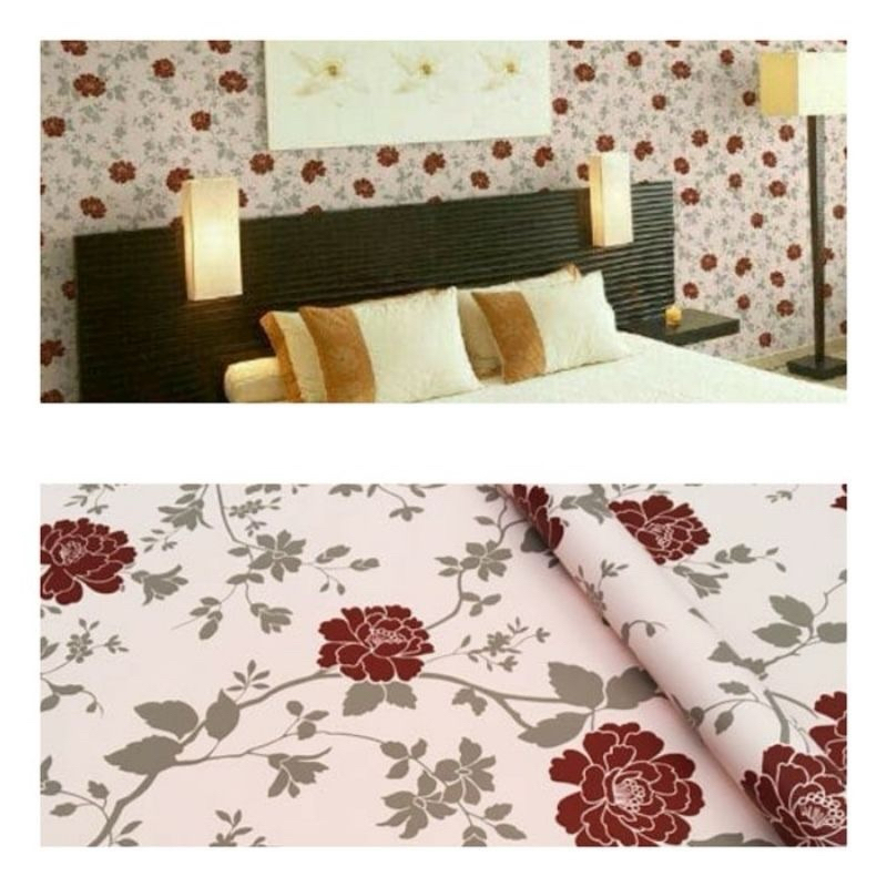 Jual BELI 3 GRATIS 1 // COD ( BAYAR DI TEMPAT ) Terlaris Wallpaper Sticker Dinding Ruang Tamu ...