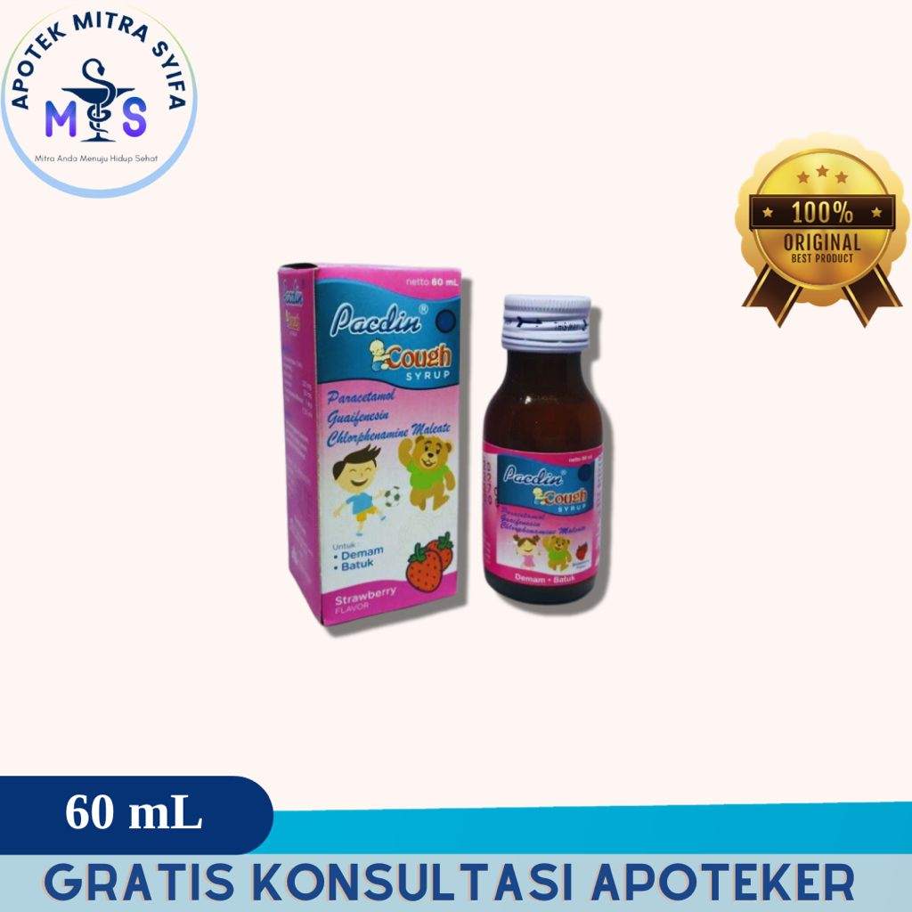 Jual Pacdin Cough Sirup Stawberry 60 mL | Shopee Indonesia