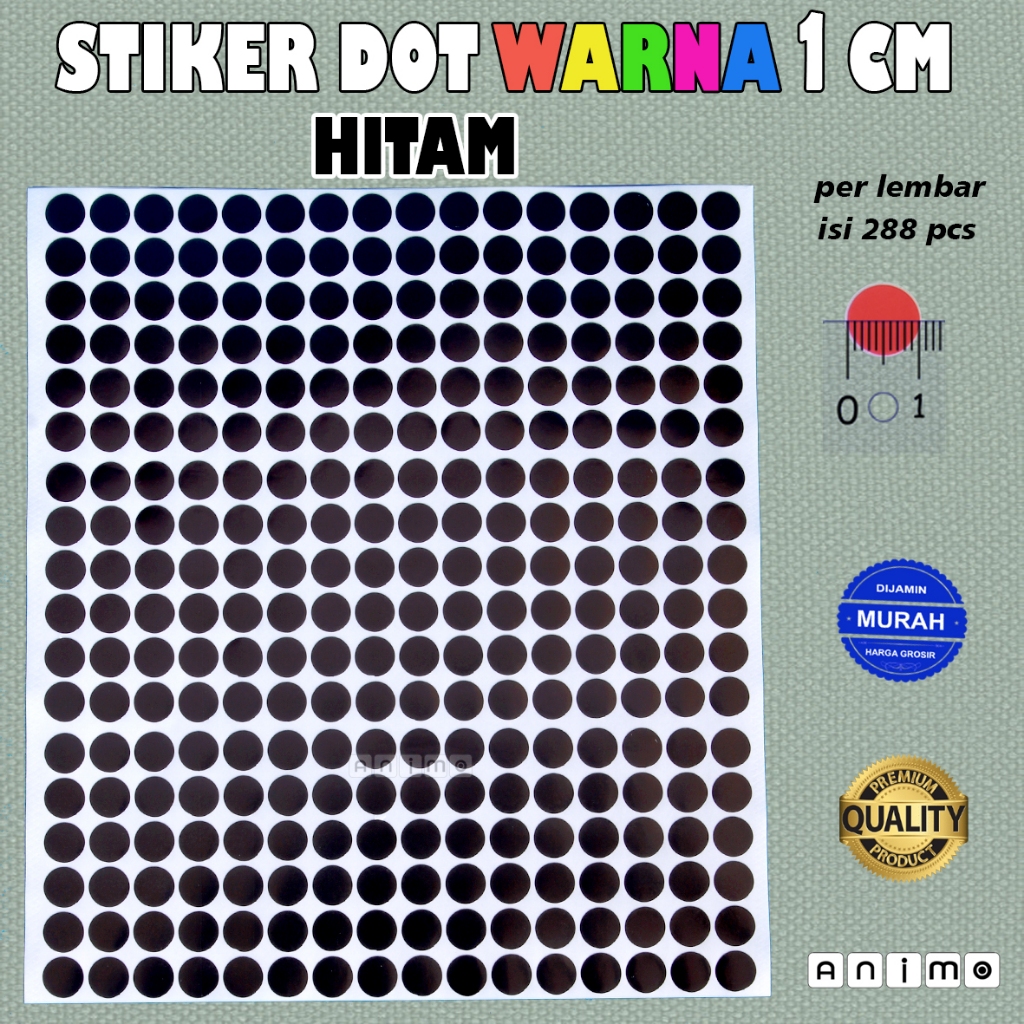 Jual STIKER BULAT WARNA - COLOR DOT STICKERS | Shopee Indonesia