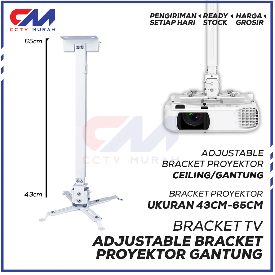 Jual Bracket Proyektor Gantung , Adjustable Proyektor 43-65CM | Shopee ...