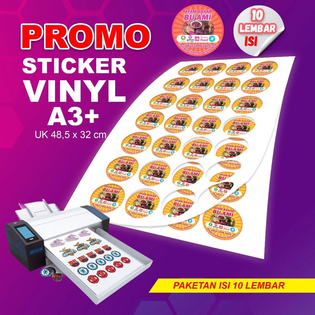 Jual STIKER LABEL KEMASAN CETAK GRATIS CUTTING POLA BULAT 5X5 GRATIS ...