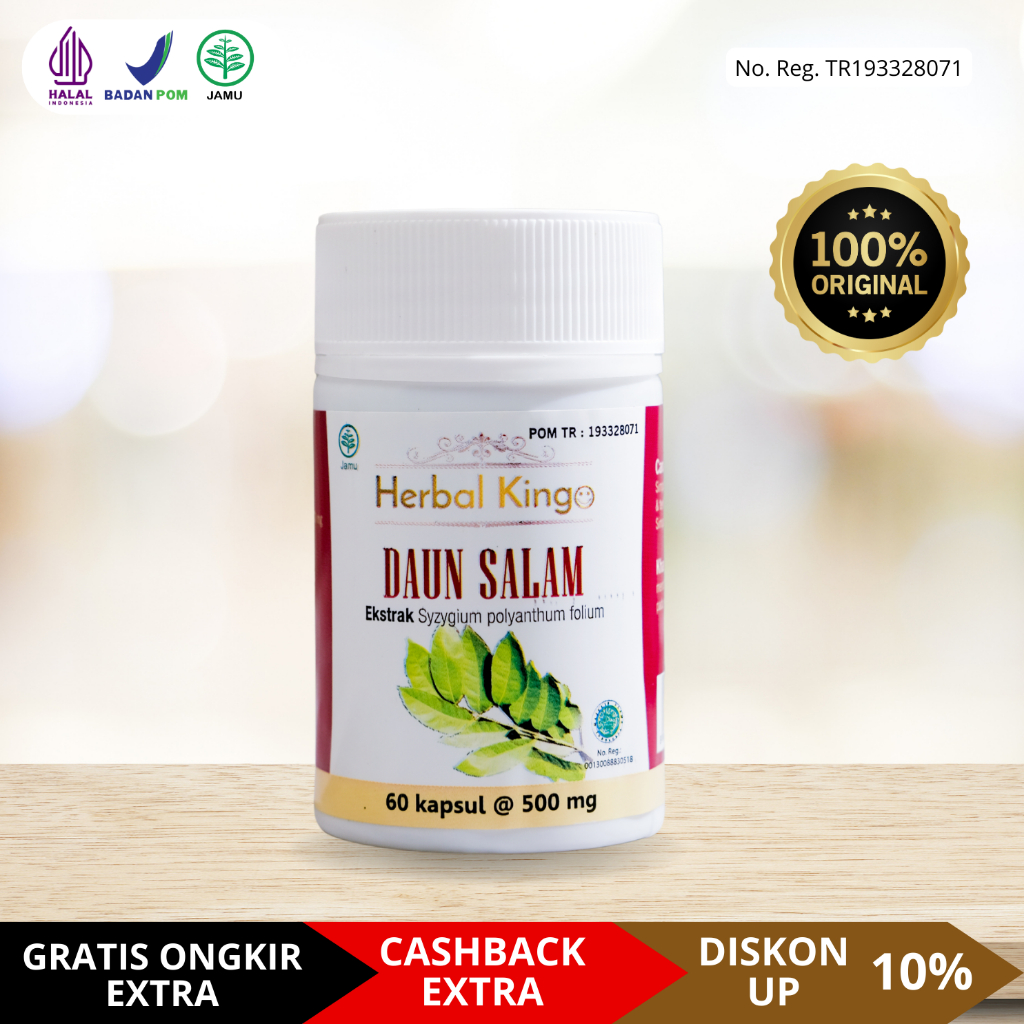 Jual Herbal Kingo - Kapsul Ekstrak Daun Salam Obat Herbal untuk Pegal ...