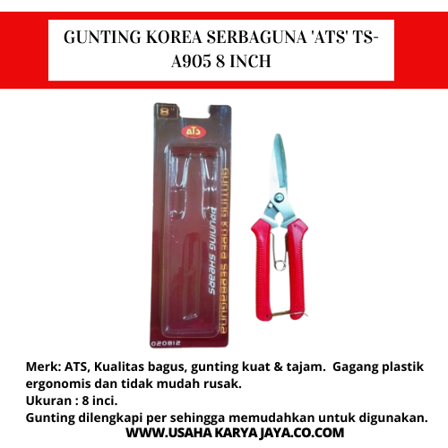 Jual Gunting Korea Serbaguna ATS 8'' TS-A905 Original Terbaru Gunting ...