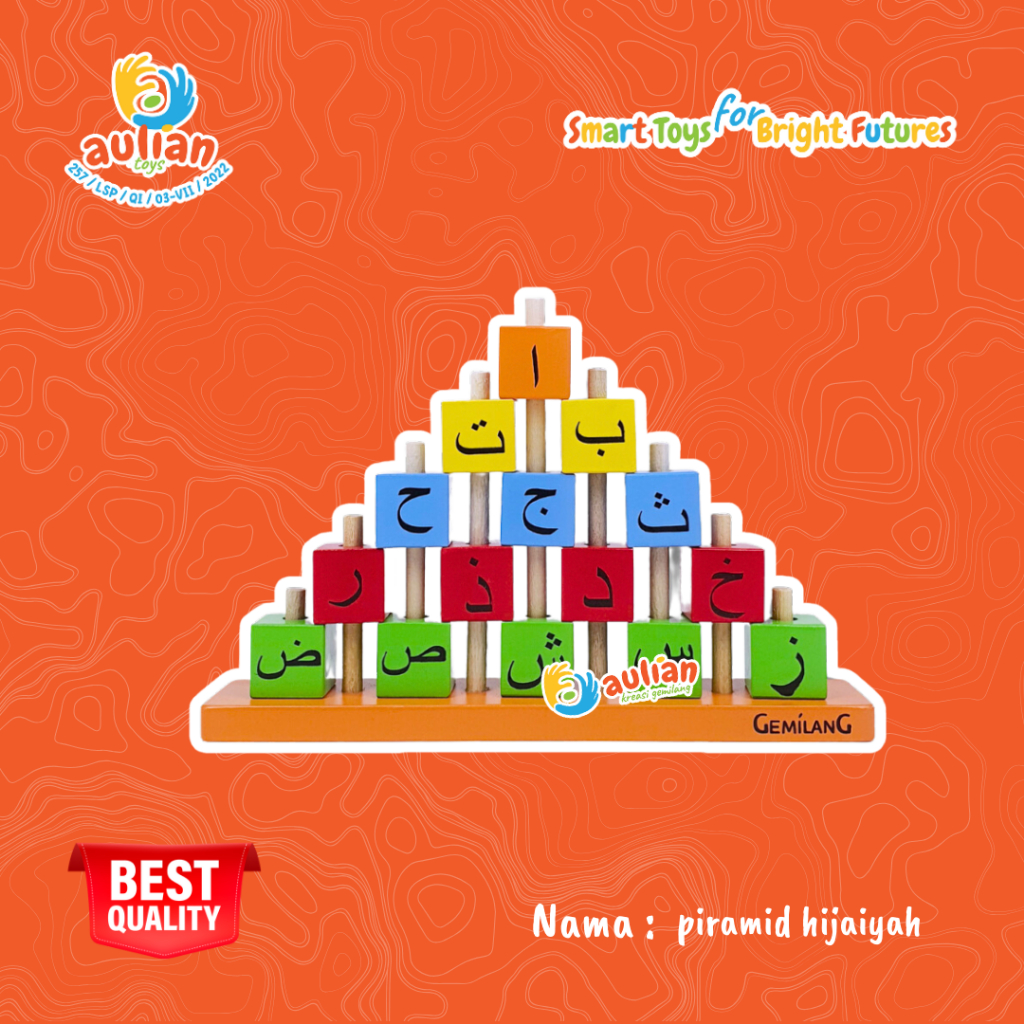 Jual Mainan Edukasi/Mainan Kayu-Piramida Hijaiyah | Shopee Indonesia