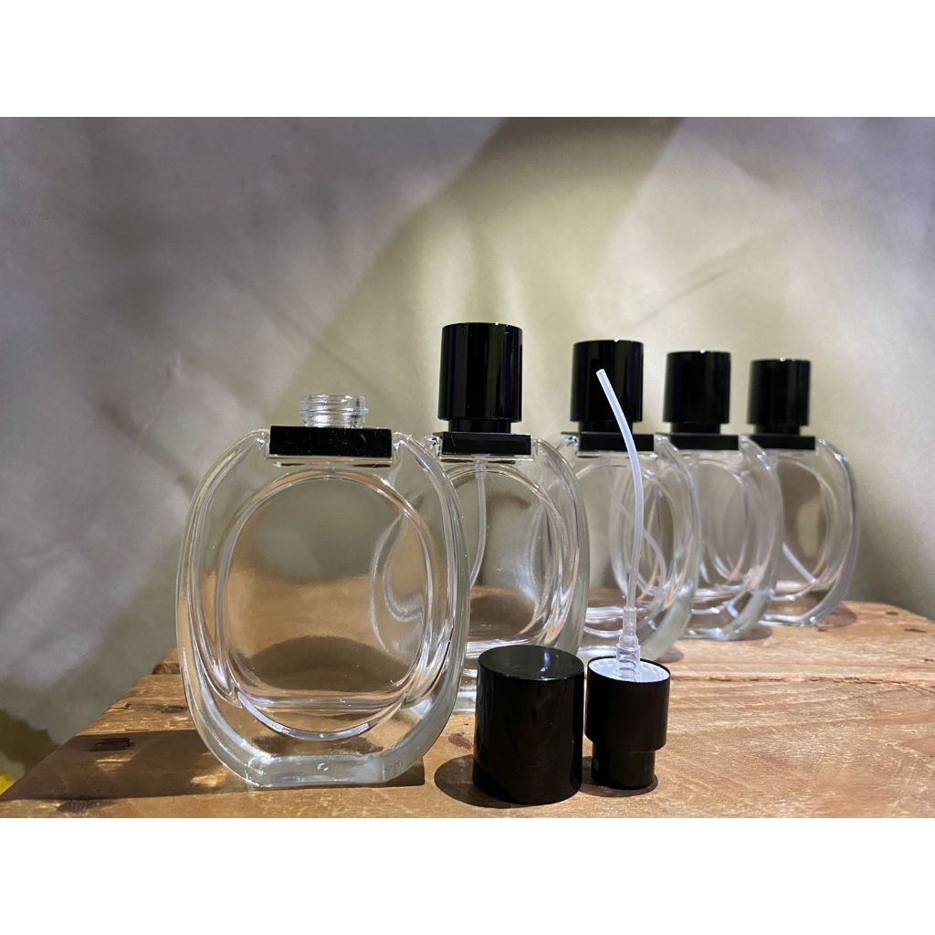 Jual BOTOL PARFUM 30ML OVAL BLACK // BOTOL DRAT // BOTOL SPRAY // PER ...