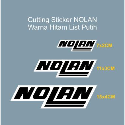 Jual Cutting Sticker Logo Nolan Helm Hitam List Putih Stiker Helmet ...