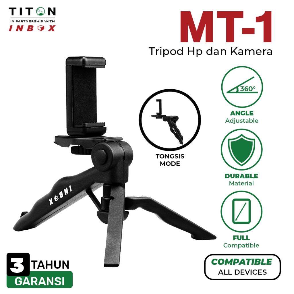 Jual INBOX MT-1 Selfie Stick Tongsis Tripod HP Kamera Portable Tongsis ...