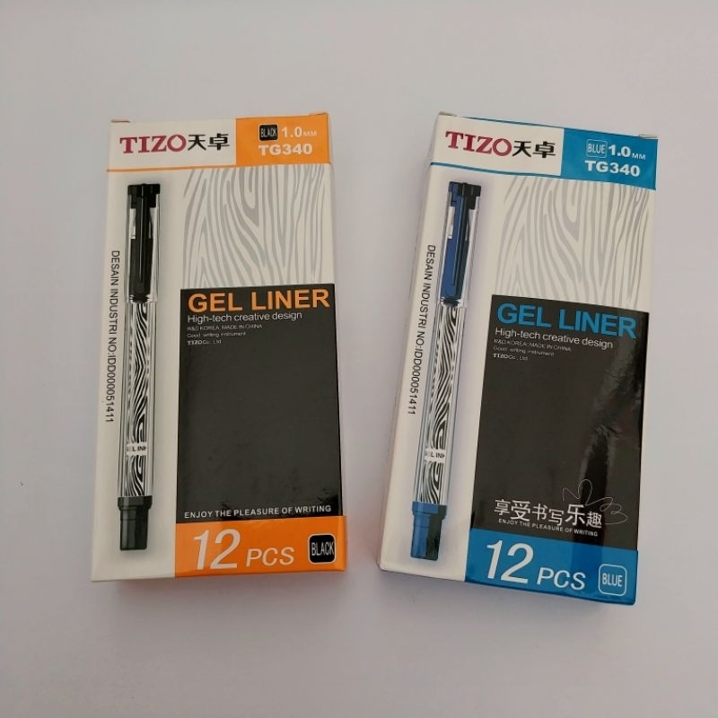 Jual (12 pcs) Bolpen/Pulpen/Ballpoint Zebra Tizo TG340 | Shopee Indonesia