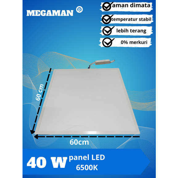 Jual Megaman Lampu Led Panel 60x60cm 40w Led Panel Slim Lampu Plafon ...