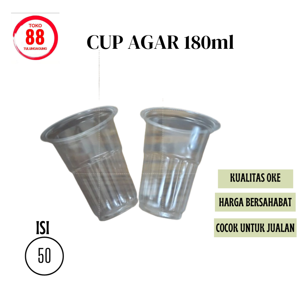 Jual CUP AGAR 180ml isi 50pcs | Shopee Indonesia