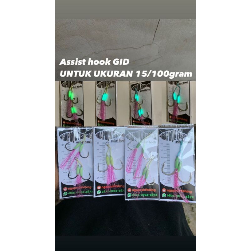 Jual ASSIST HOOK UNTUK CASTING SHORE JIGGING METALJIG 15-100 GRAM ...