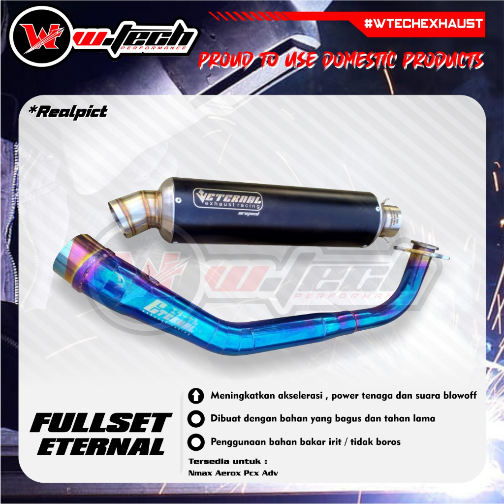Jual Knalpot Racing Eternal Leher Biru Nmax Aerox Pcx Adv | Shopee ...
