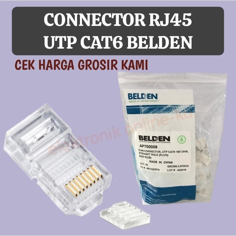 Jual CONNECTOR RJ45 CAT6 AP700008 BELDEN ORIGINAL (HARGA PER PCS ...