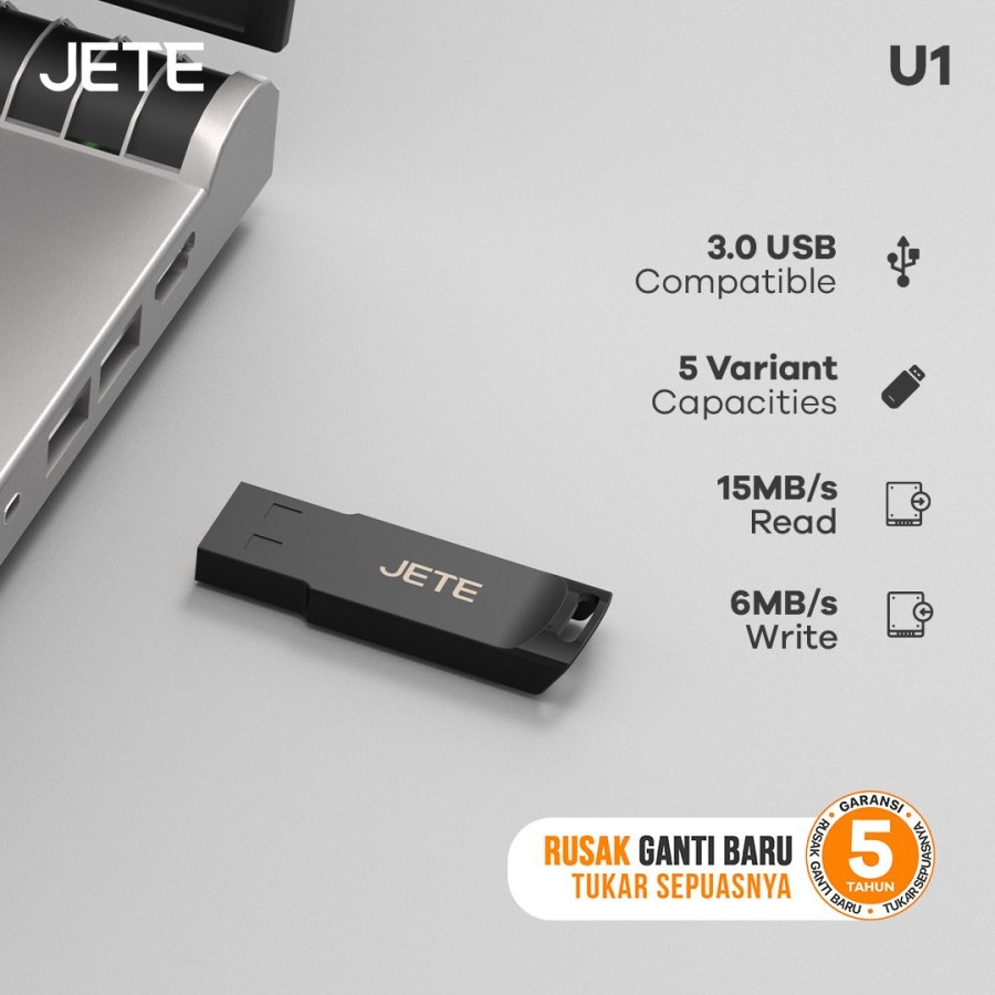 Jual Flashdisk JETE U1 4GB 8GB 16GB 32GB 64GB Flash Disk USB A - Garansi Resmi 5 tahun | Shopee ...