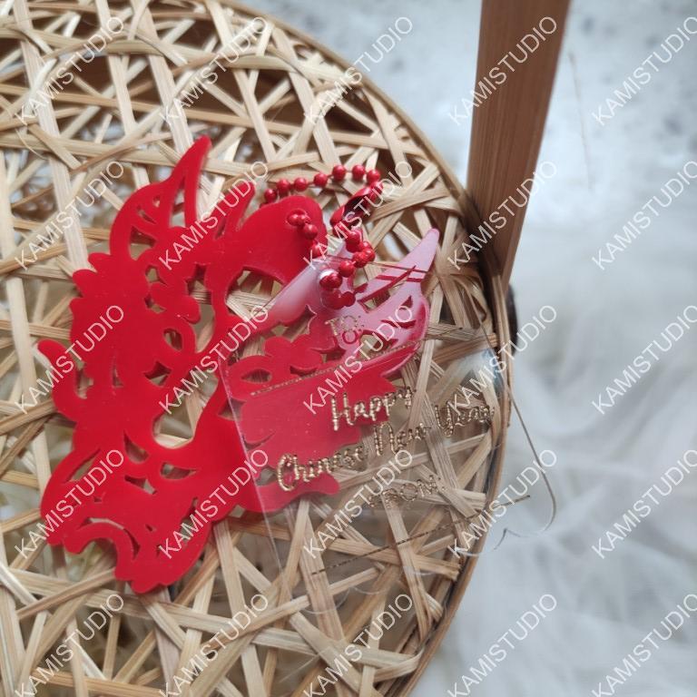 Jual TAG AKRILIK CNY NAGA / GANTUNGAN HAMPERS DRAGON / UCAPAN CHINESE ...