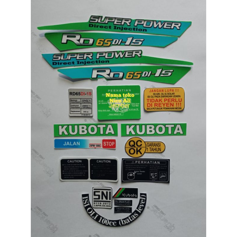 Jual stiker kubota 1s rd 65 | Shopee Indonesia