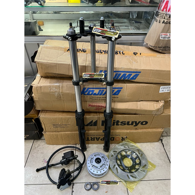 Jual paket shock depan honda win set cakram premium class | Shopee ...