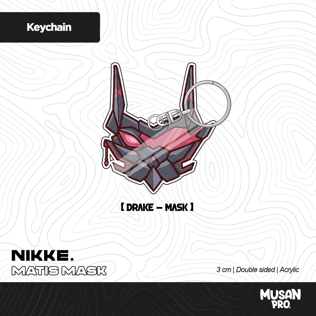 Jual Keychain NIKKE MATIS SQUAD MASK - Laplace - Maxwell - Drake - Fan ...