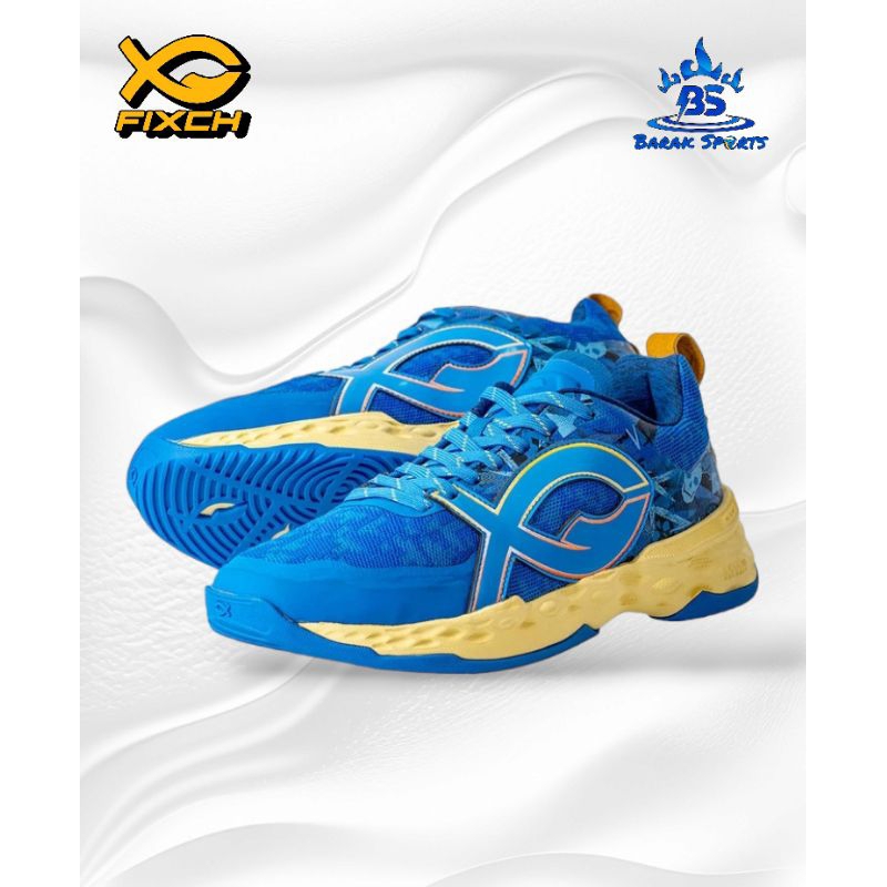 Jual Fixch Sepatu Voli / Voly PROWLER - BLUE / YELLOW / OFF WHITE ...