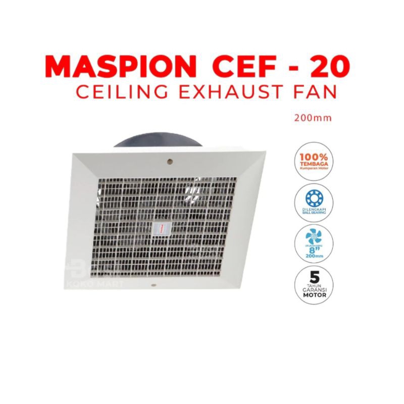 Jual Maspion Ceiling Exhaust Fan / Kipas Hisap Plafon CEF 20 | Shopee ...