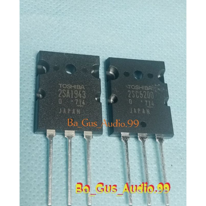 Jual Transistor Toshiba 2SA1943/2SC5200 Original Lot 714 (tidak nempel magnet 1Set + mica karet ...