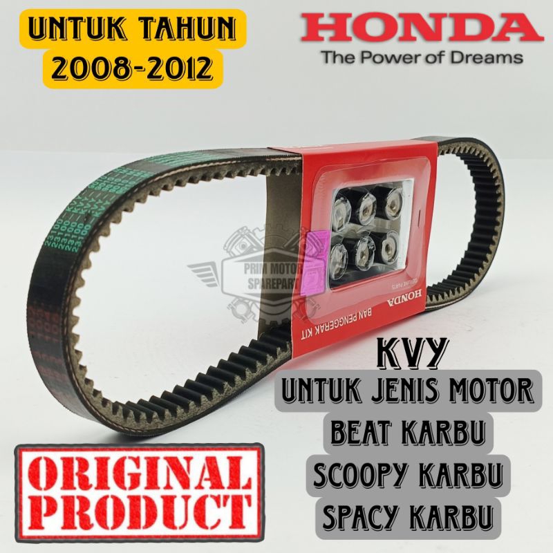 Jual VANBELT V-BELT ORIGINAL ROLLER SET KVY BEAT KARBU, SCOOPY KARBU, SPACY KARBU, VARIO KARBU ...