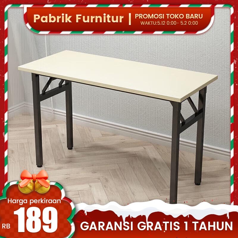 Jual 【Keluaran Pabrik】Meja lipat portabel Meja Belajar Meja kantor besi Meja Pelatihan Serbaguna ...