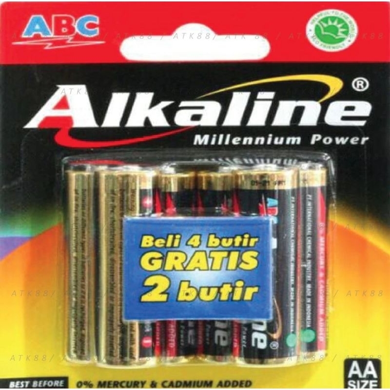 Jual Battery Alkaline AA isi 6 (Beli 4 Gratis 2) | Batrai Alkalin ...