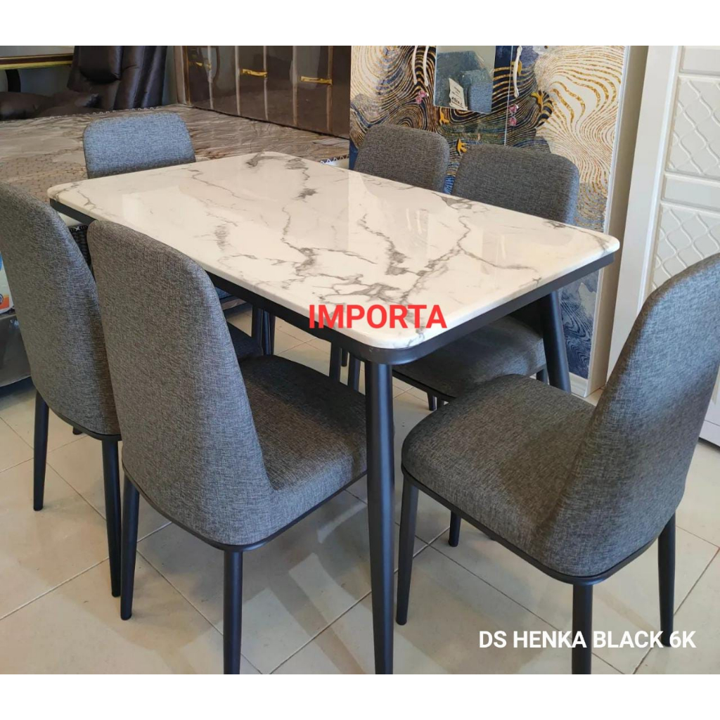 Jual Meja Makan Marmer 6 Kursi Importa Minimalis Elegan Palembang ...