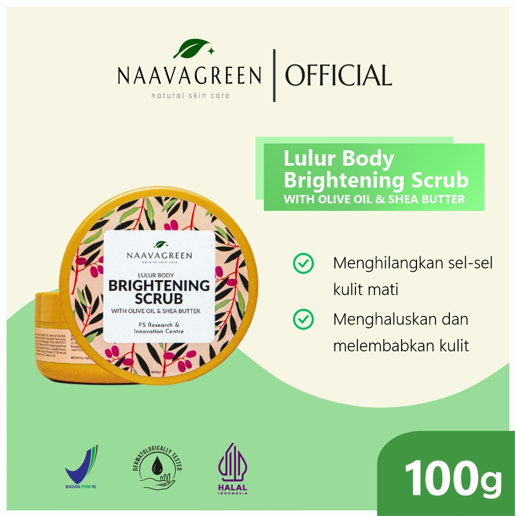 Jual Naavagreen Lulur Body Brightening Scrub with Olive Oil and Shea ...