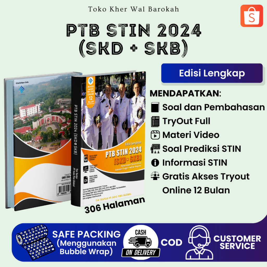 Jual Terbaru Buku PTB STIN 2024 [SKD + SKB] (Edisi Lengkap) Sesai Dengan Kisi" Terbari STIN 2024 ...