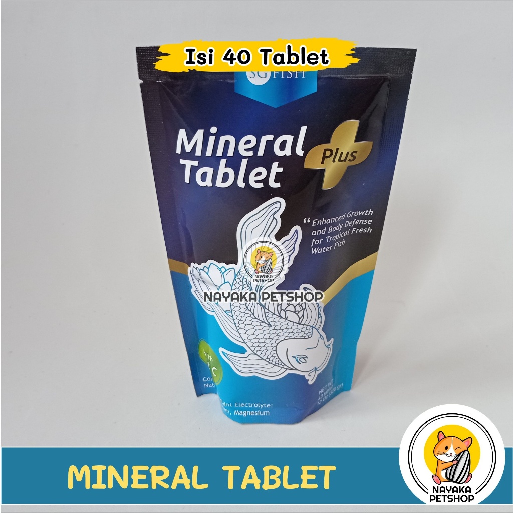 Jual Mineral Tablet Plus With Vitamin C Mineral Kesehatan Ikan Hias ...