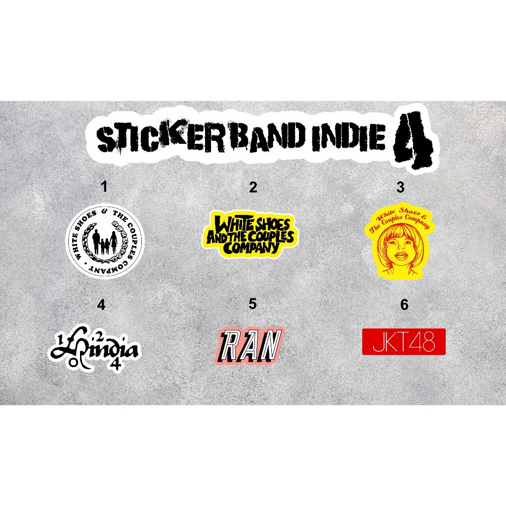 Jual STICKER BAND INDIE 4 /STICKER AESTHETIC BAND INDIE / STICKER HELM ...