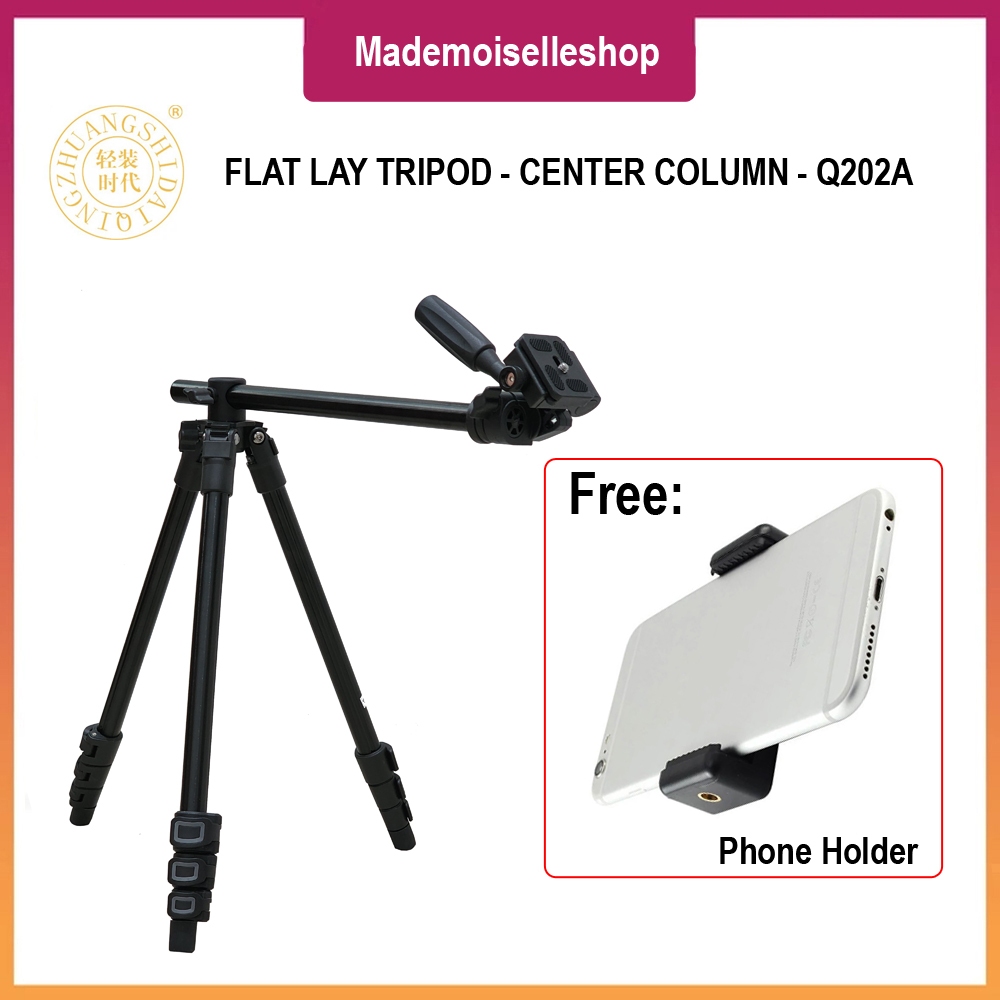 Jual QZSD Q-202A - Flat Lay Tripod - Transverse Center Column FREE ...