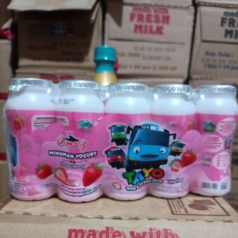 Jual Cimory minuman yogurt strawberry 65ml perpack isi 5 pcs | Shopee Indonesia
