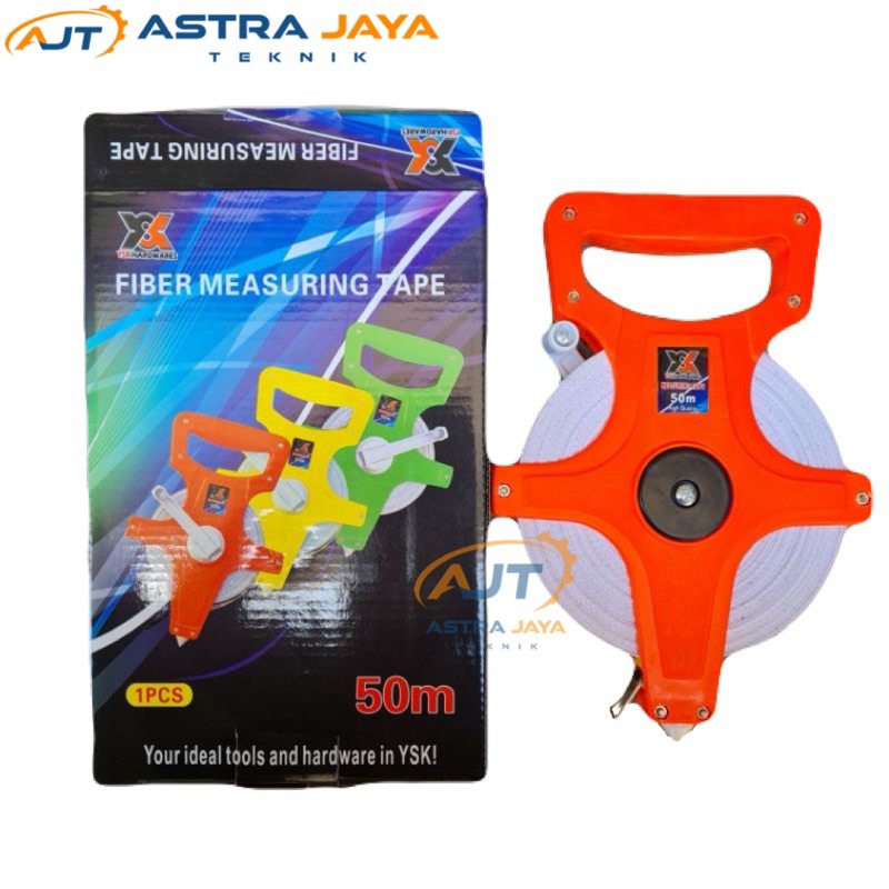 Jual Meteran Tancap 30M 50M Meter Gulung Rol Tanam Tanah Bangunan / Meteran Fiber | Shopee Indonesia