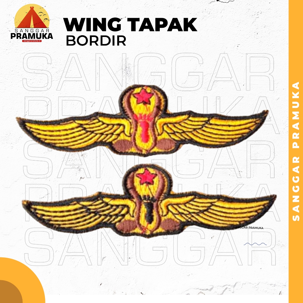 Jual Wing Tapak bordir / Wing Tapak Pramuka Bordir / wing Tapak Merah ...