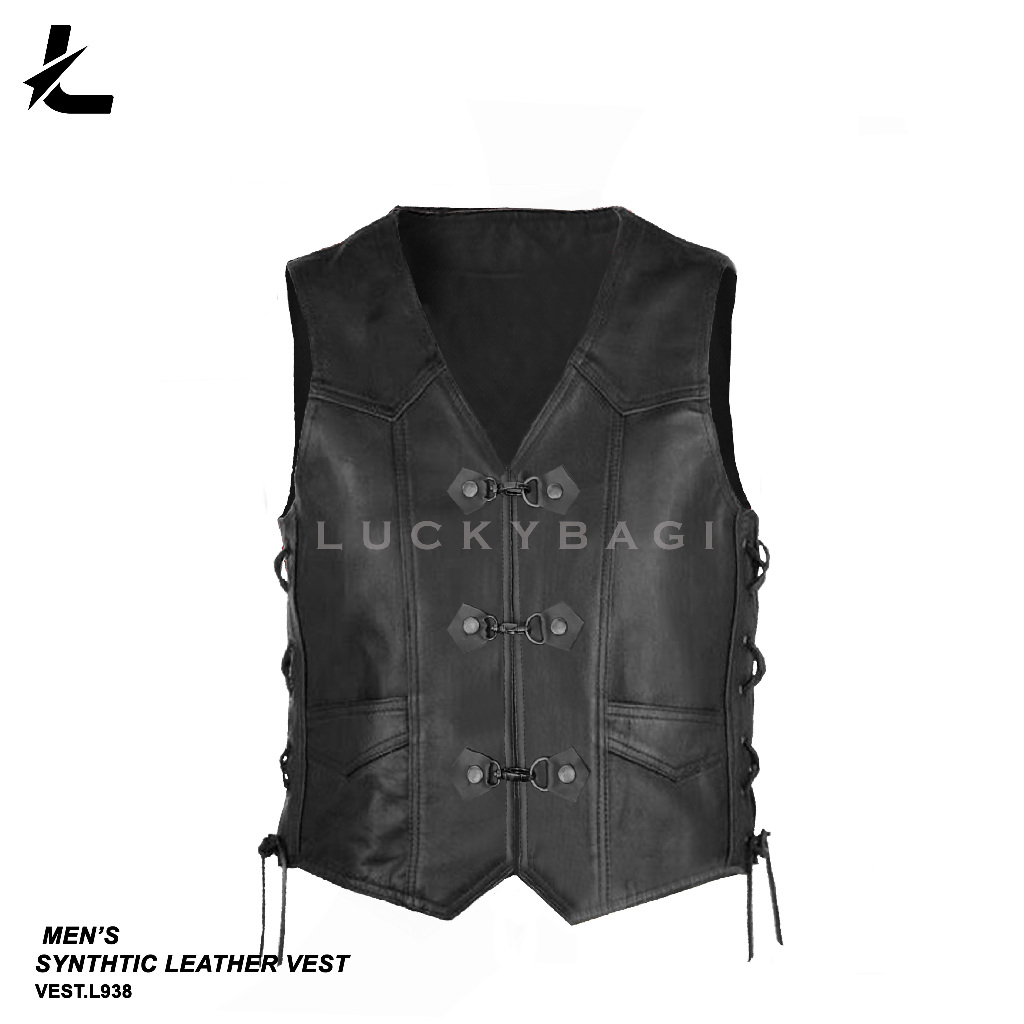 Jual Rompi pria Kulit Vest Kulit Sinetis Rompi Kulit Pria | Shopee ...