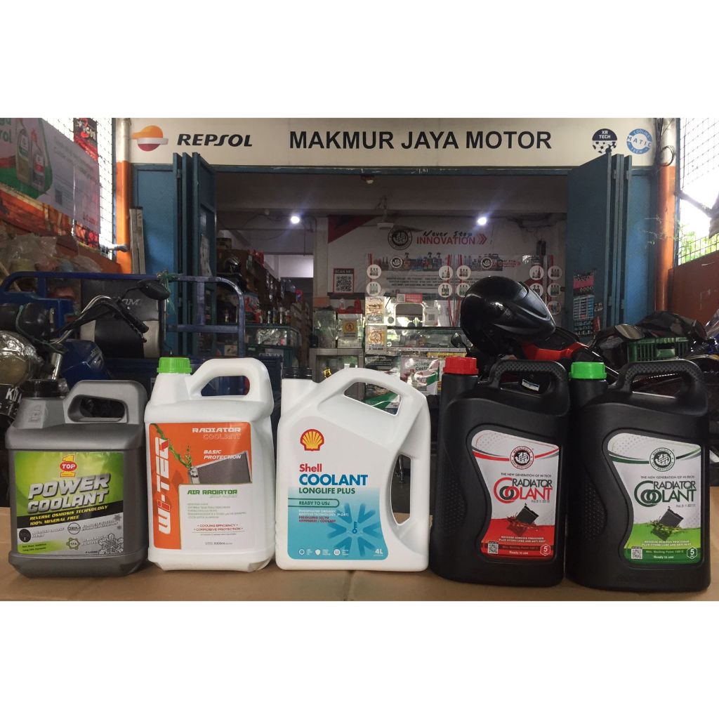 Jual Cairan , Air Radiator Coolant Warna Hijau & Merah Kemasan Galon ...