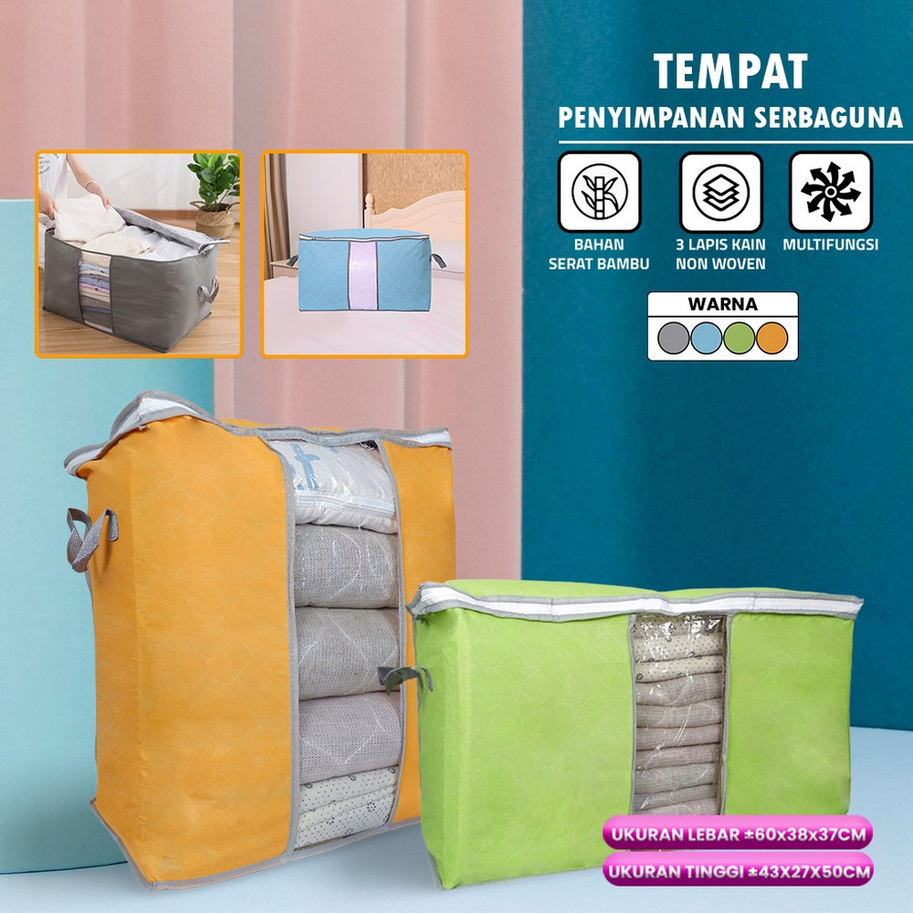 Jual Tempat Penyimpanan Bed Cover Selimut Baju Serbaguna Storage Box ...
