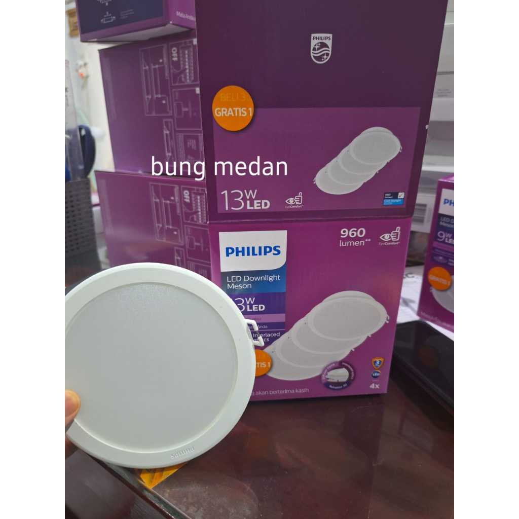 Jual Lampu Led PHILIPS Meson 13w 13 Watt PACK ISI 4 PUTIH DOWNLIGHT PANEL | Shopee Indonesia