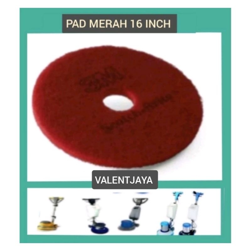Jual Pad Merah 16 inch tapas untuk mesin polisher | Shopee Indonesia