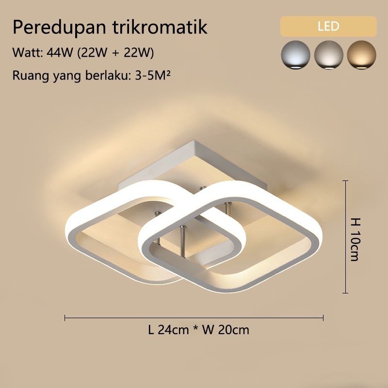 Jual 【Harga Minimum】COD Lampu Gantung 3 Warna LED Lampu Pernikahan Emas ...