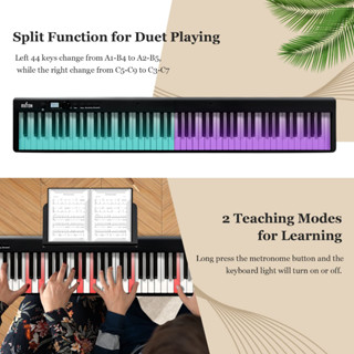 Jual Rixton Portable Digital Piano 88/61 Keys Foldable Piano Keyboard ...